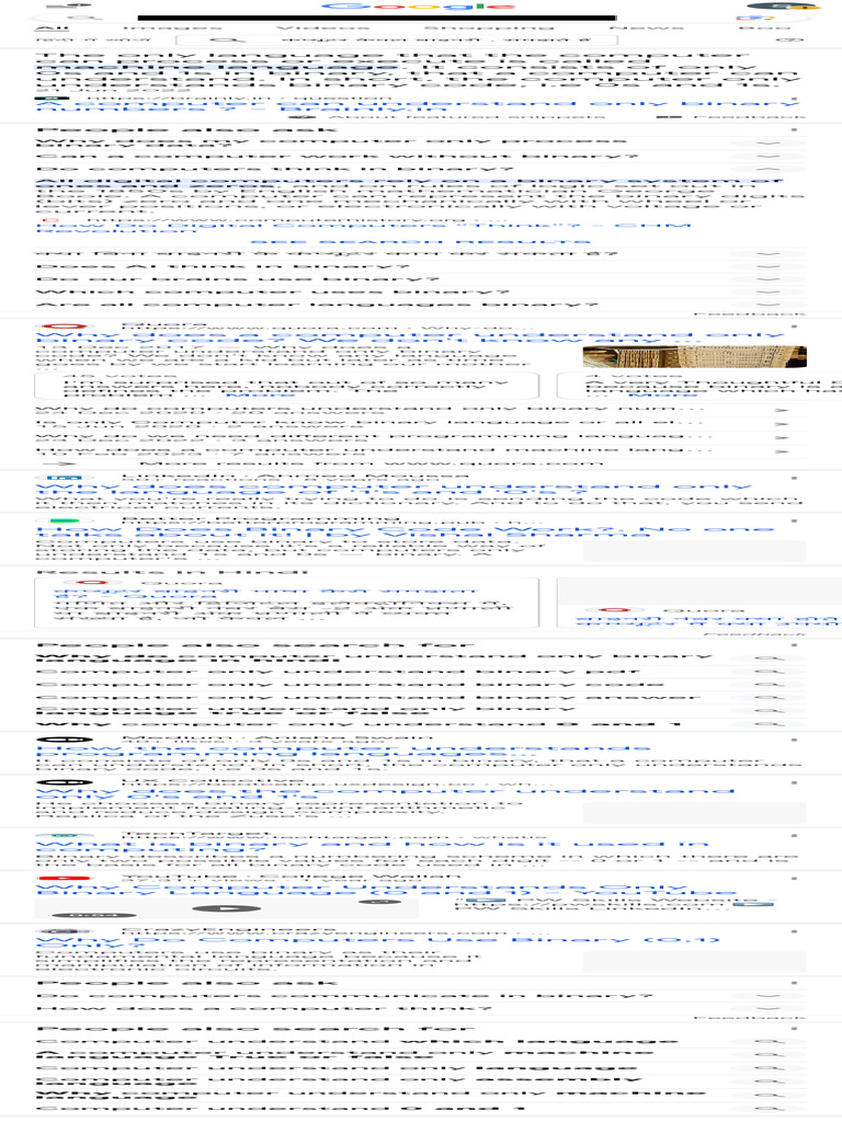 Computer Only Understand Binary - Google Search | Download Free PDF | Computing | Computer Science
