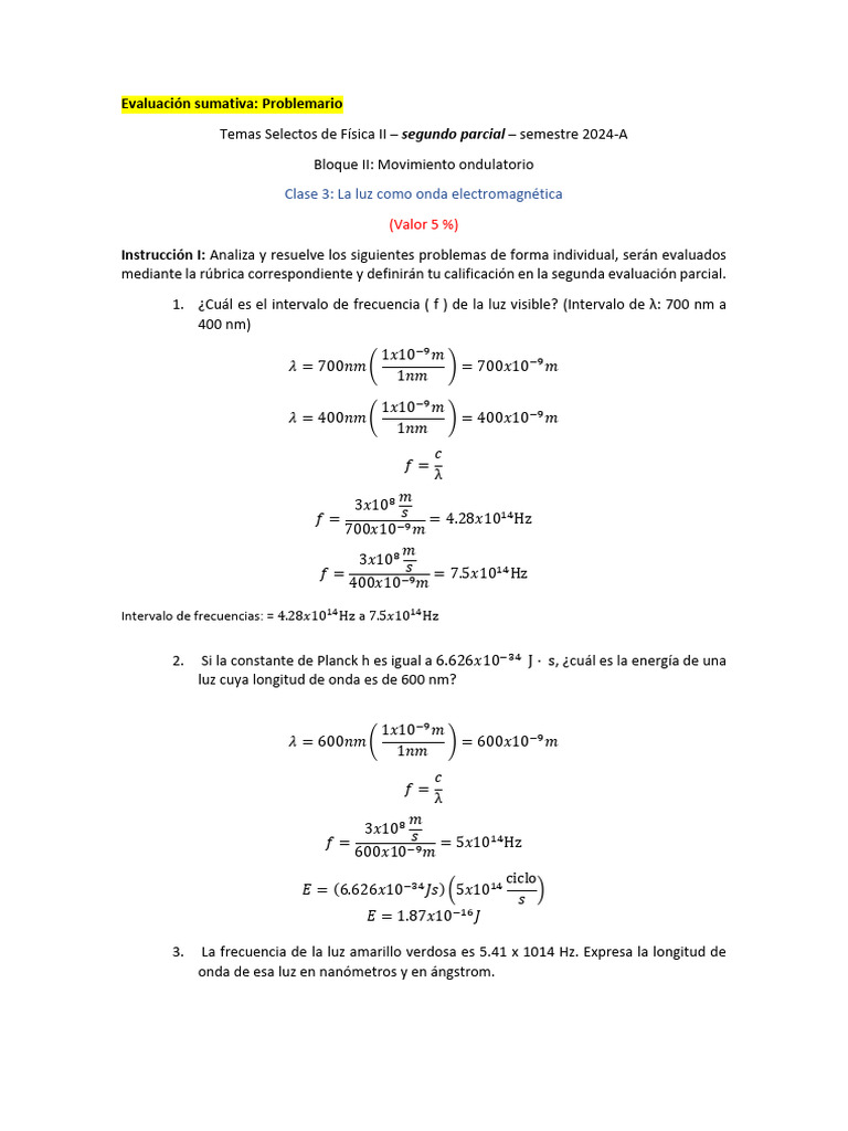 Evaluación Sumativa 1 | PDF | Frecuencia | Hertz