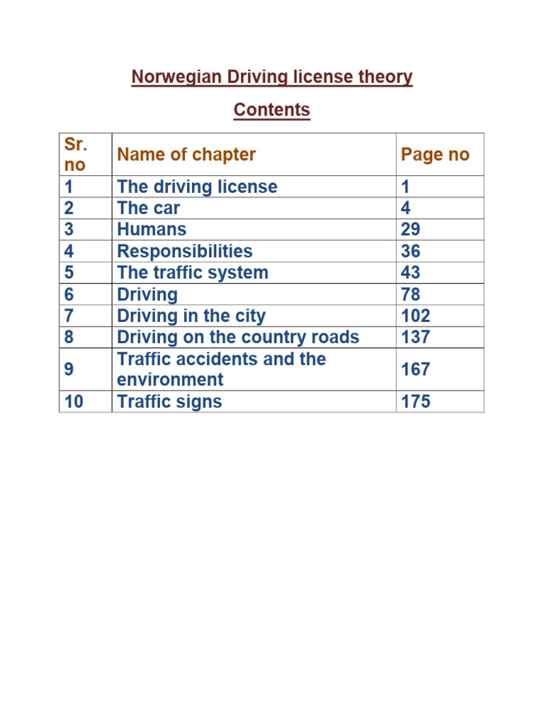 Norway Driving Licence Theory | Download Free PDF | Anti Lock Braking ...