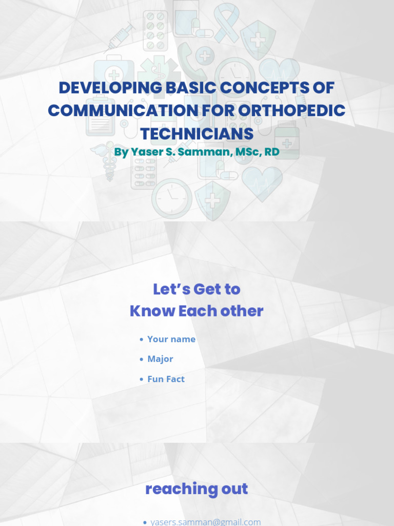 OPT Program 1.1 - Lecture 3 PDF | PDF | Communication | Physical Therapy