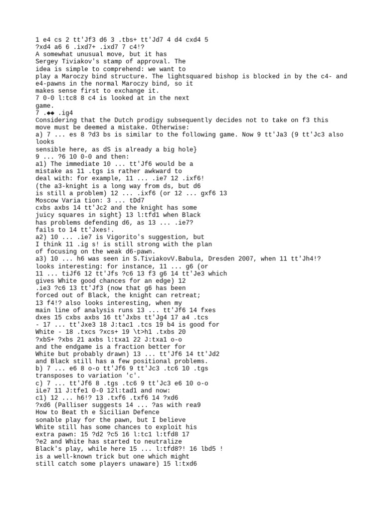 Game 1 | PDF | Abstract Strategy Games | Chess Theory