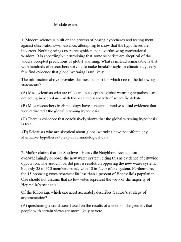 Module Exam 5 | PDF | Psychotherapy | Hypothesis