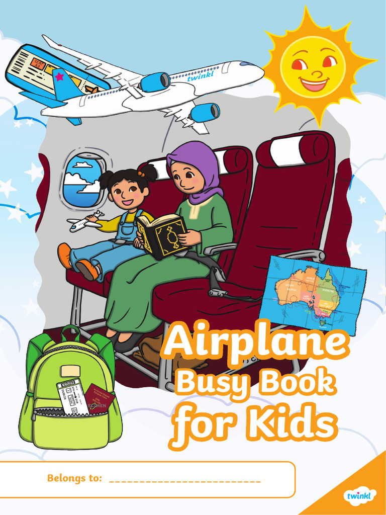 Ku Ece 1717412704 Airplane Busy Book For Kids Travel Activity Book Ver ...