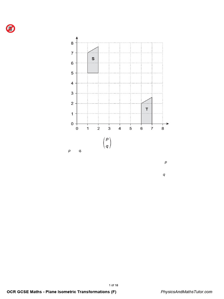 Plane Isometric Transformations (F) | PDF | Triangle | Shape