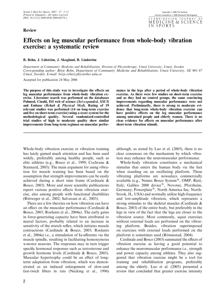 Effects On Leg Muscular Performance From Whole-Bod | Download Free PDF ...