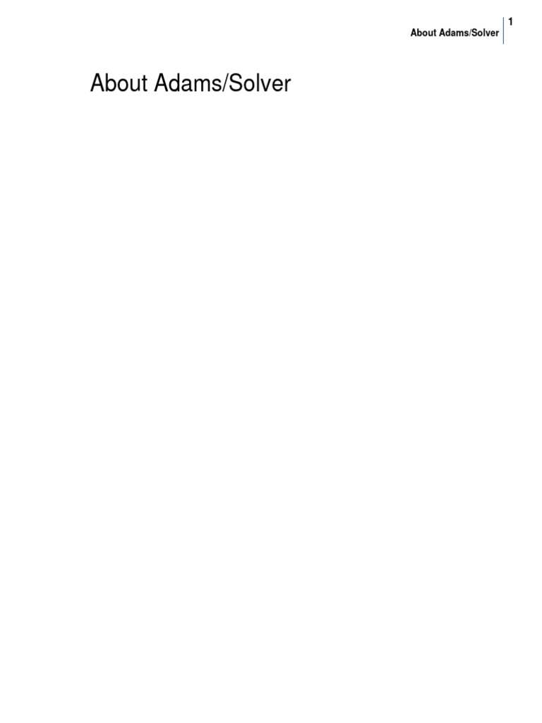 DOC9309 - Adams Solver Mdr3 Help | PDF | Parameter (Computer Programming) | Kinematics