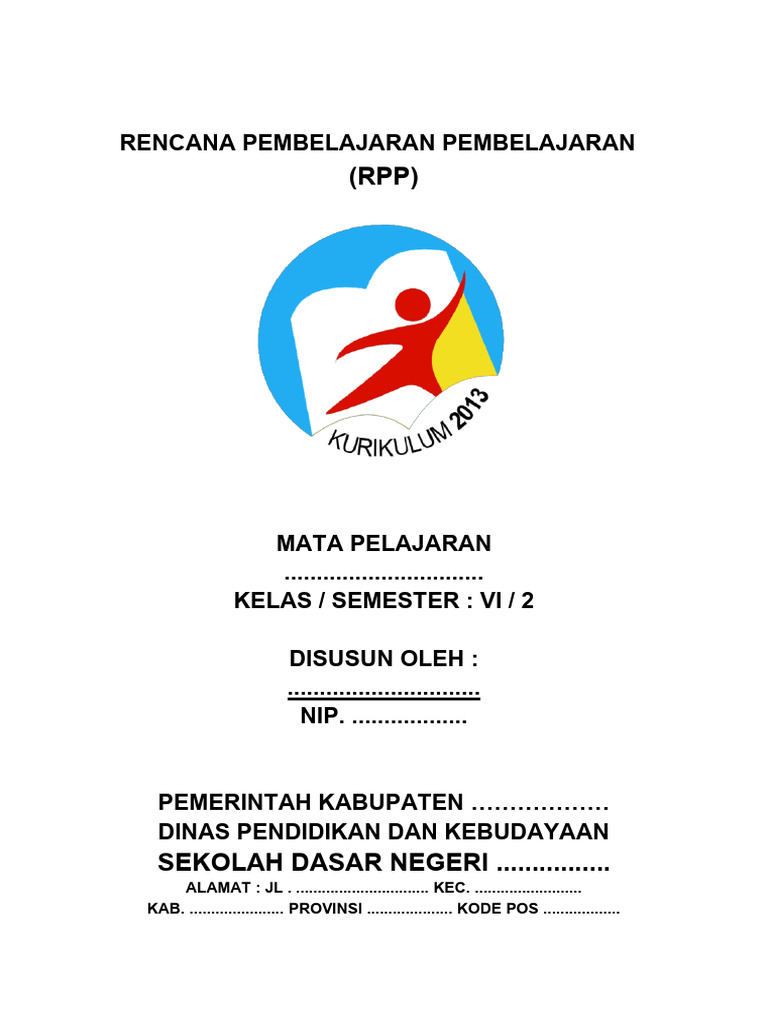 Contoh Cover RPP K13 | PDF | Karier & Perkembangan | Kajian Bahasa Asing