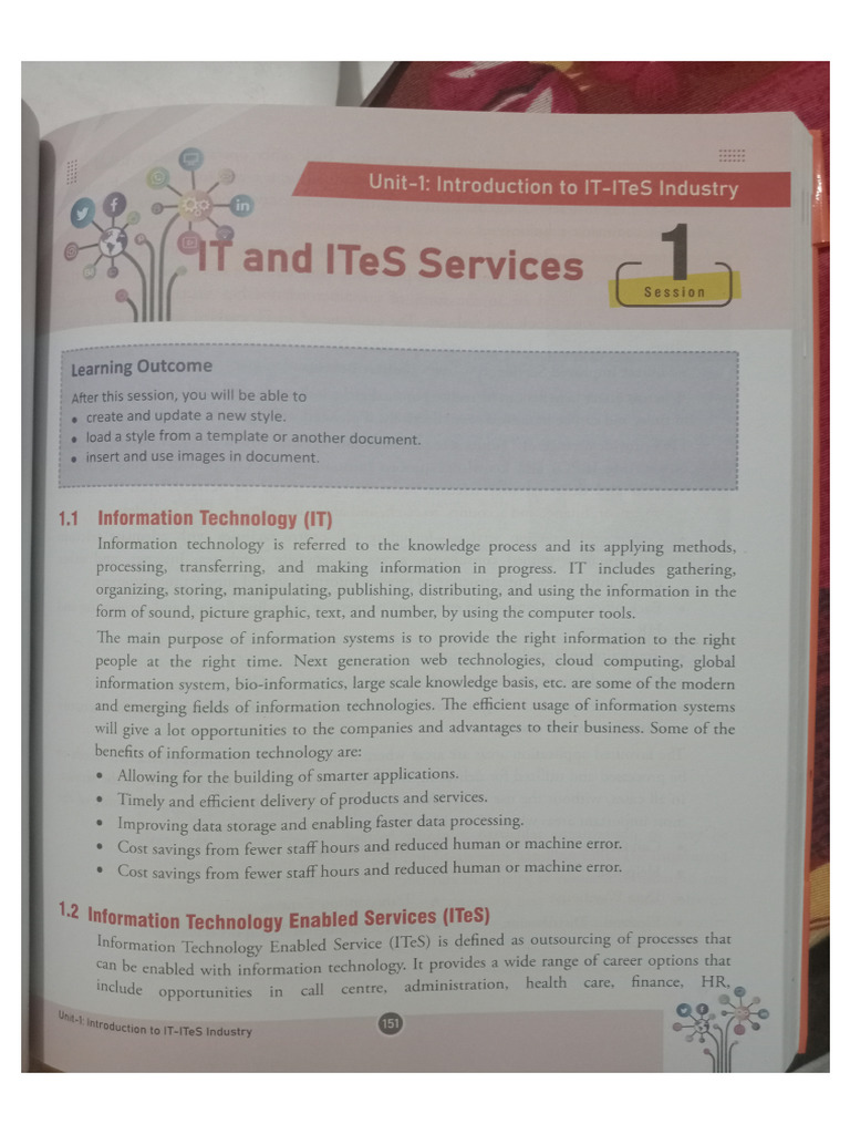 IT (Unit 2) - Introduction To IT-ITES Industry | PDF