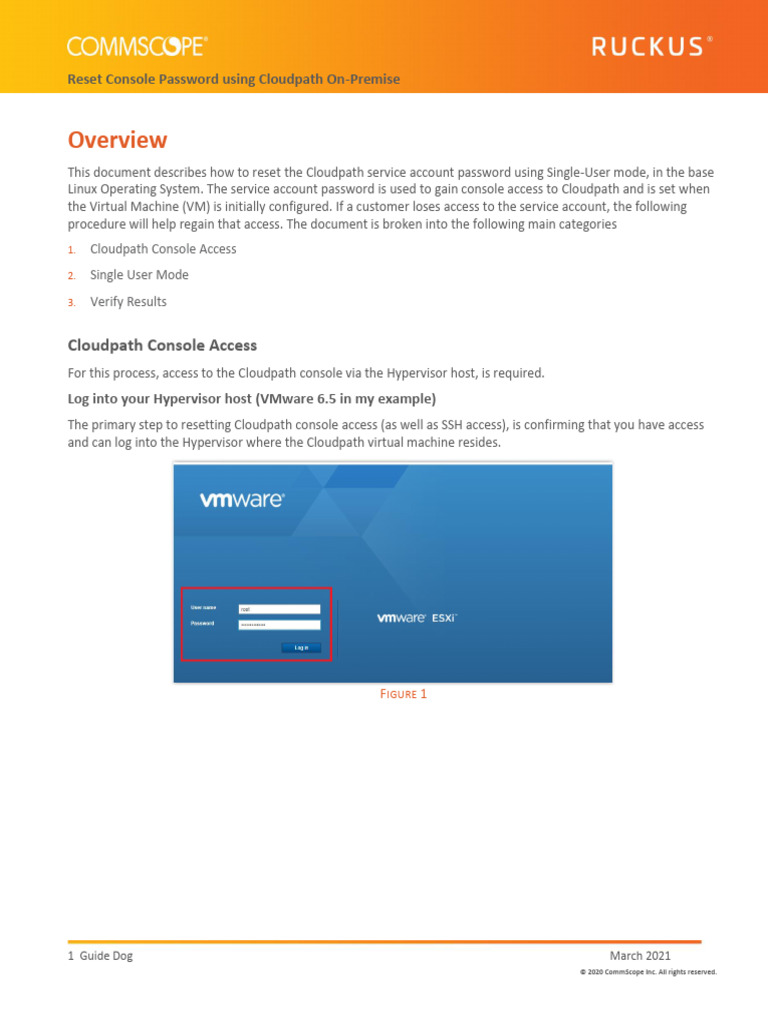 GD - Reset Cloudpath Console Access | PDF | Virtual Machine | Command ...