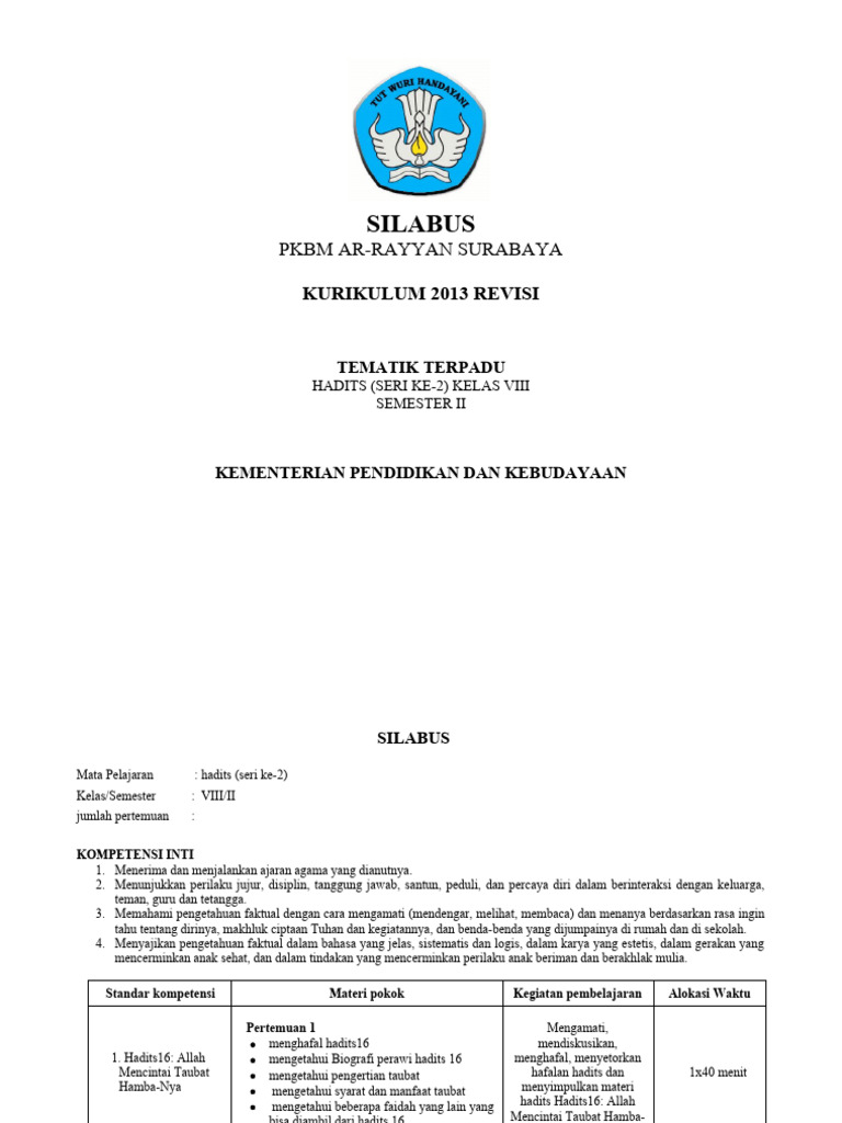 Format Silabus | PDF