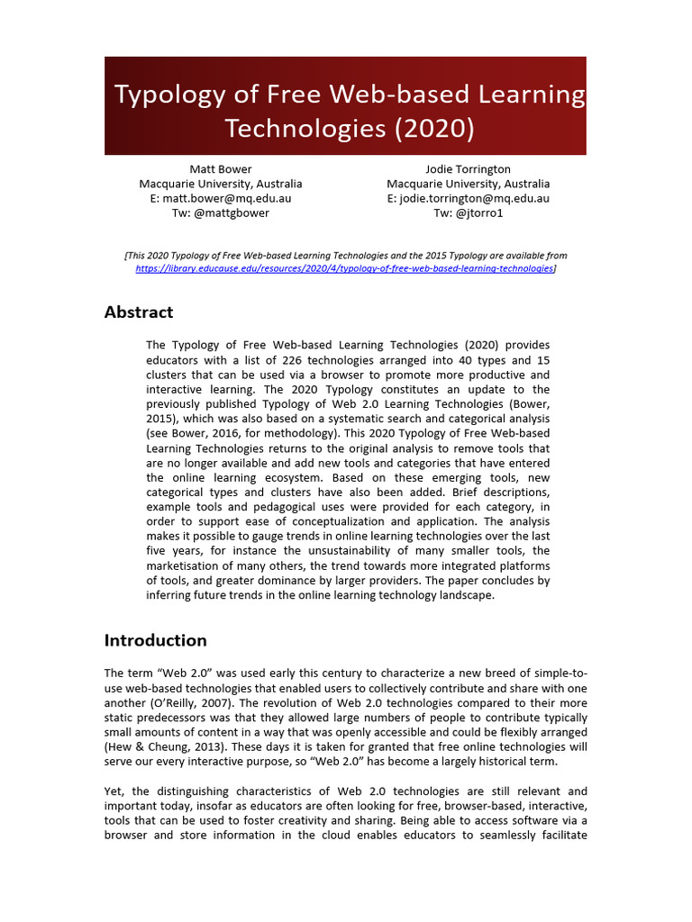 Free Webbased Learntech 2020 | PDF | Educational Technology | Spreadsheet