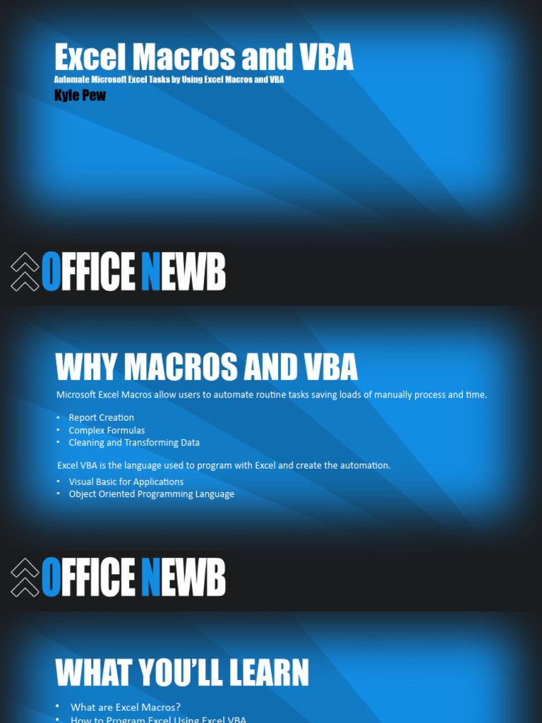 ExcelMacrosAndVBA PP | PDF | Computers
