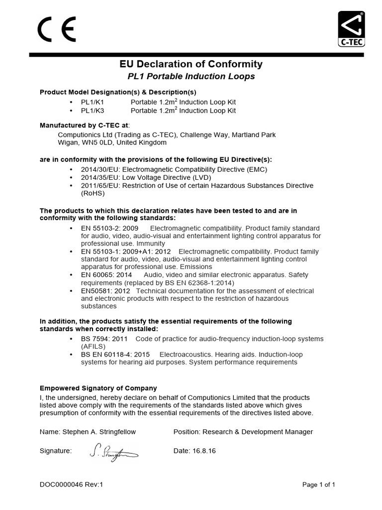 Signet - PL1 K1 | PDF | Electromagnetic Compatibility | Electrodynamics