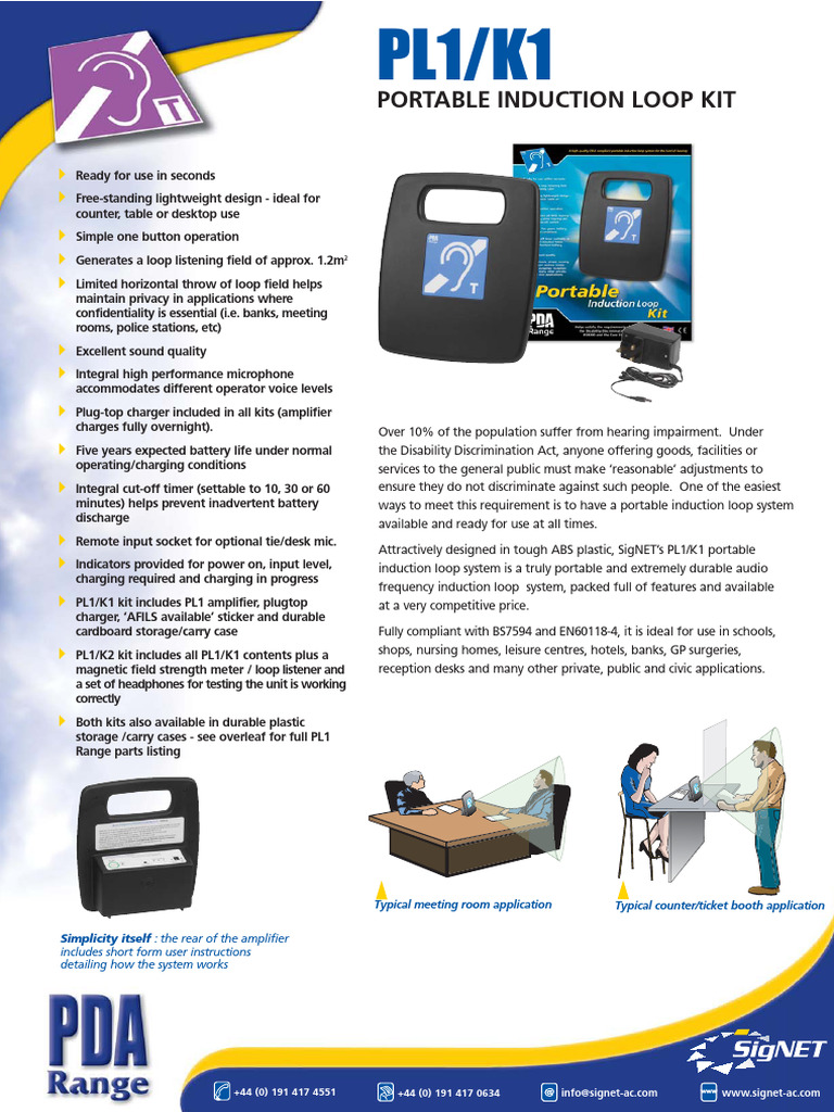 Signet - PL1 K1 Datasheet - Unlocked | PDF | Hearing Aid | Microphone