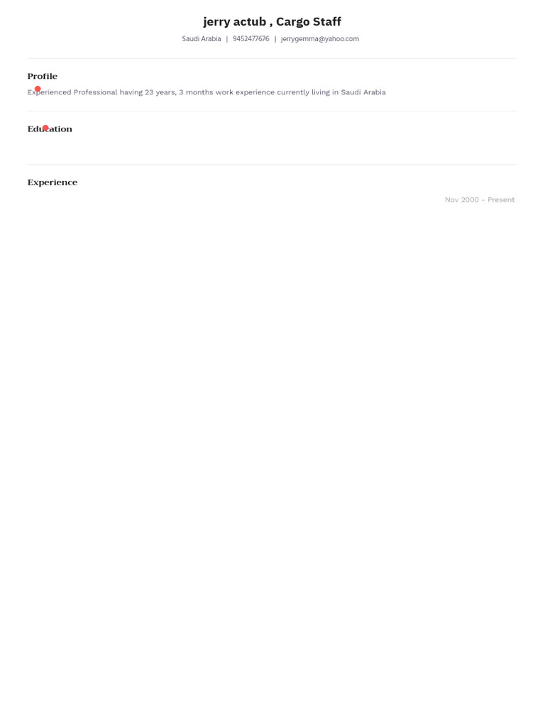 Jerry Actub Resume | PDF