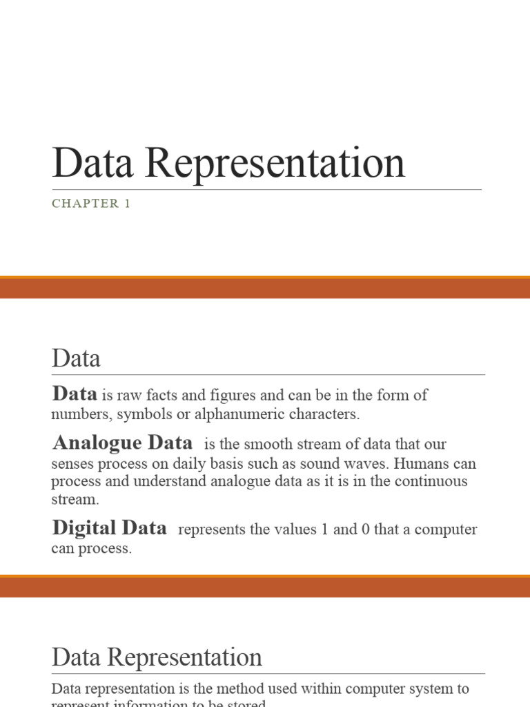 Chap1-Data Representation | PDF | Data Compression | Sampling (Signal Processing)