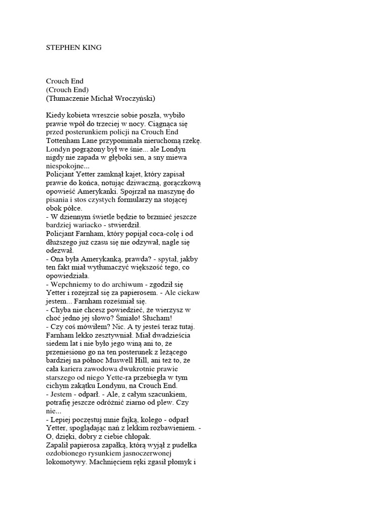 Stephen King - Crouch End | PDF