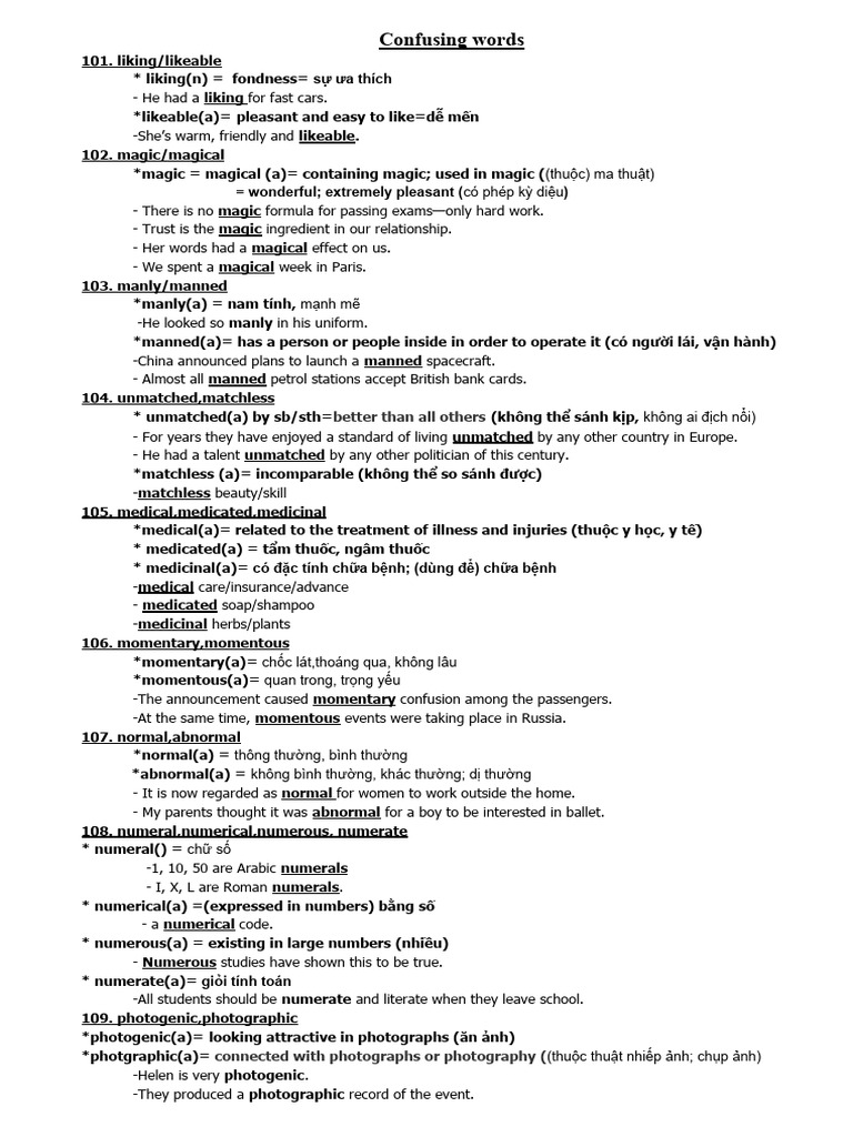 Confusing Words Part 2 | PDF