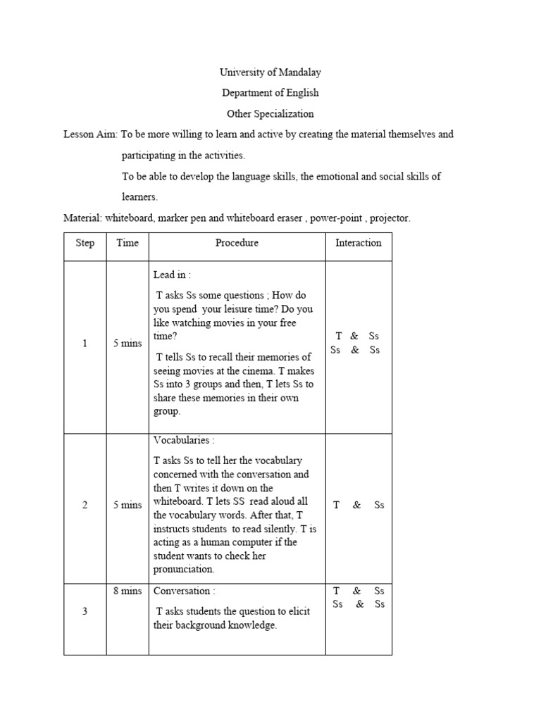 CLL (Lesson Plan) | PDF