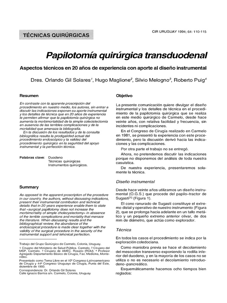 Admin,+24 Papilotomía+Quirúrgica+Transduodenal 5 | PDF | Medicina ...
