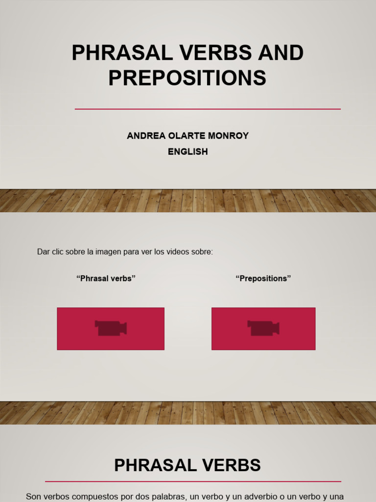 Phrasal Verbs and Prepositions | PDF | Semántica | Mecánica del lenguaje