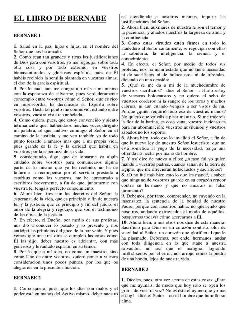 El Libro de Bernabe | Descargar gratis PDF | Pecado | Jacob