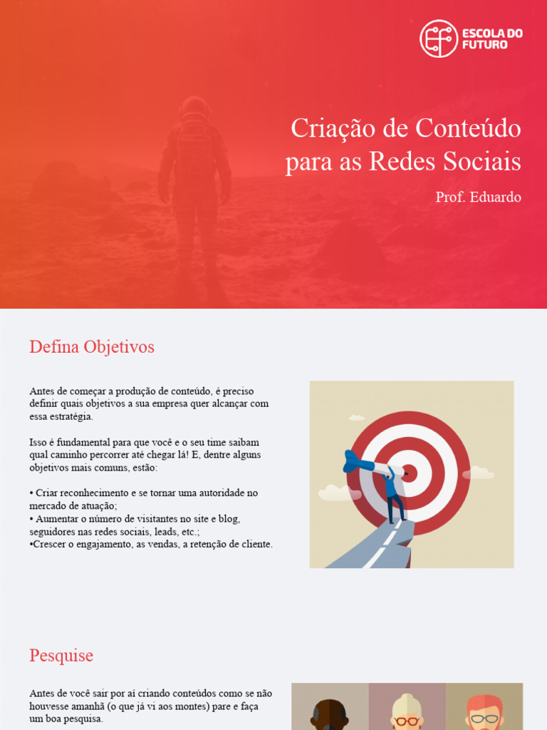 Aula 07 - Conteúdo para As Redes Sociais | PDF | Rede social | Marketing