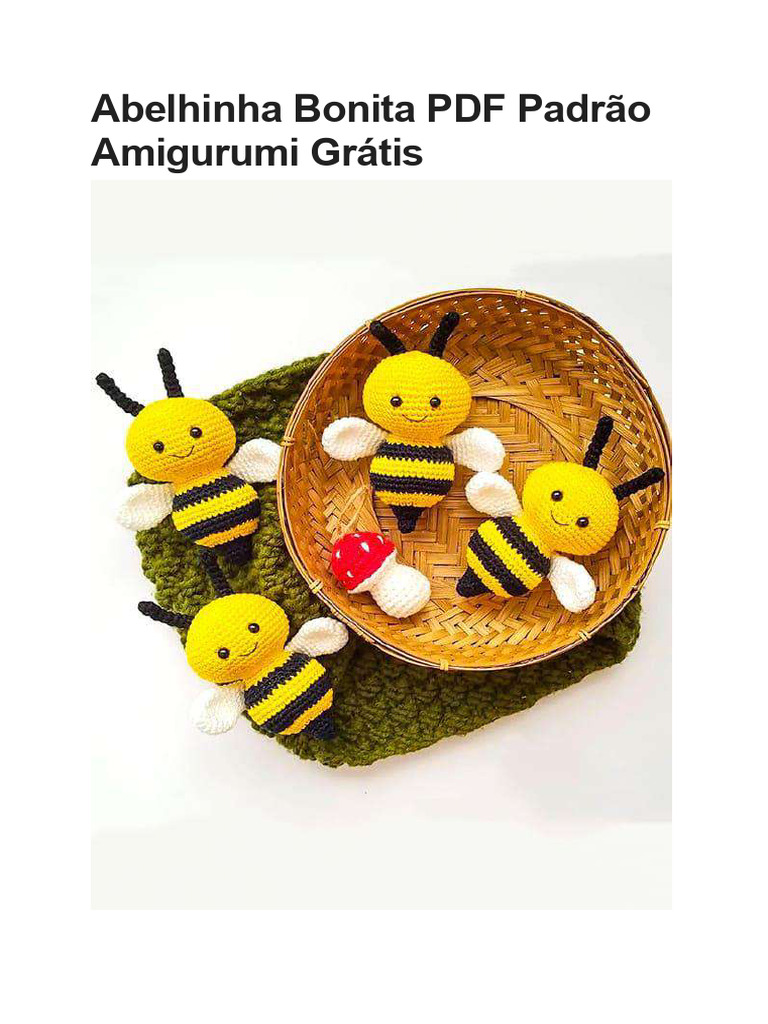 Abelhinha Bonita PDF Padrao Amigurumi Gratis | PDF