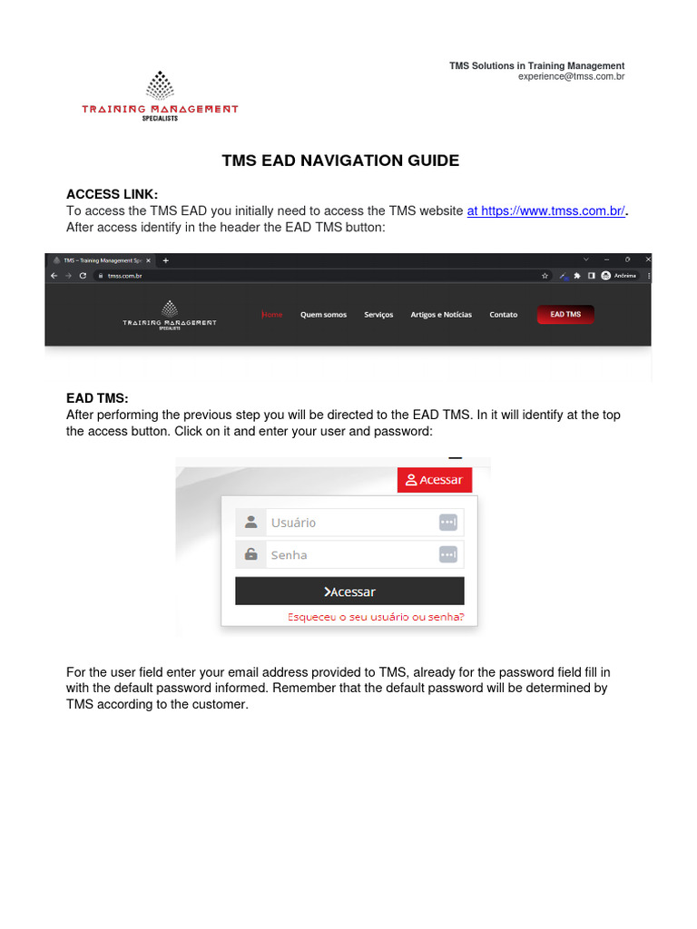 EAD - NAVIGATION GUIDE - DESKTOP | PDF | Mobile App | Password