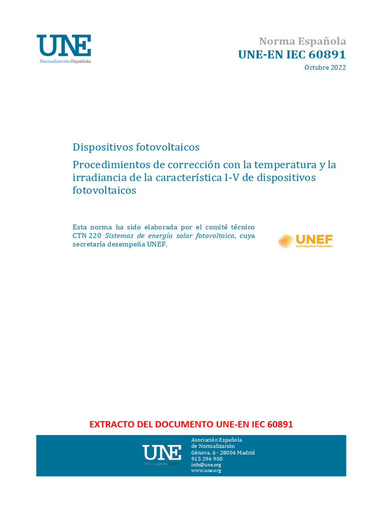 Corrección I-V en Dispositivos Fotovoltaicos | PDF | Panel solar ...