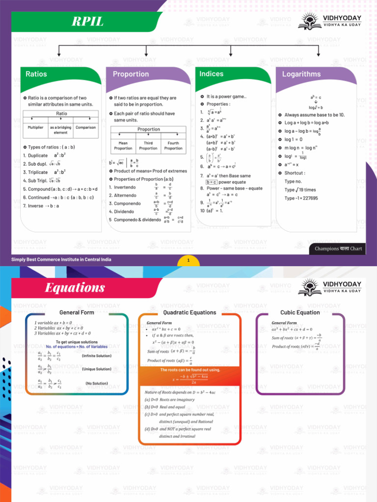 Ratios Proportion Logarithms: Indices | PDF | Logarithm | Ratio