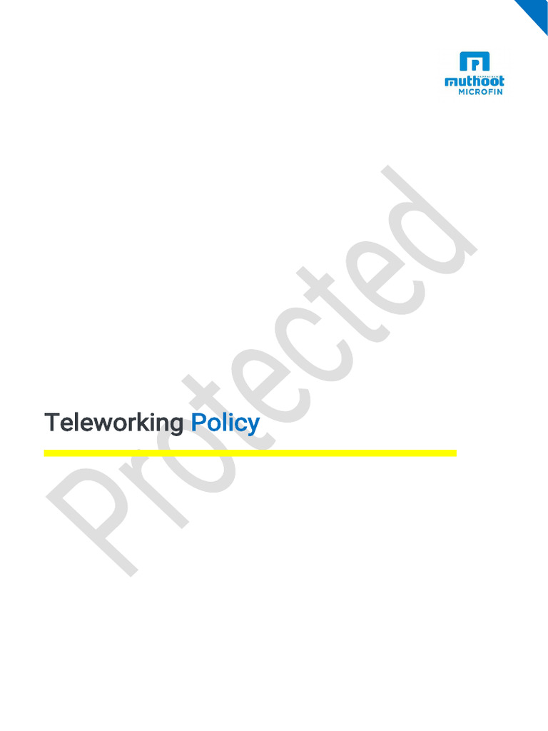Teleworking Policy | PDF | Computer Network | Information Security