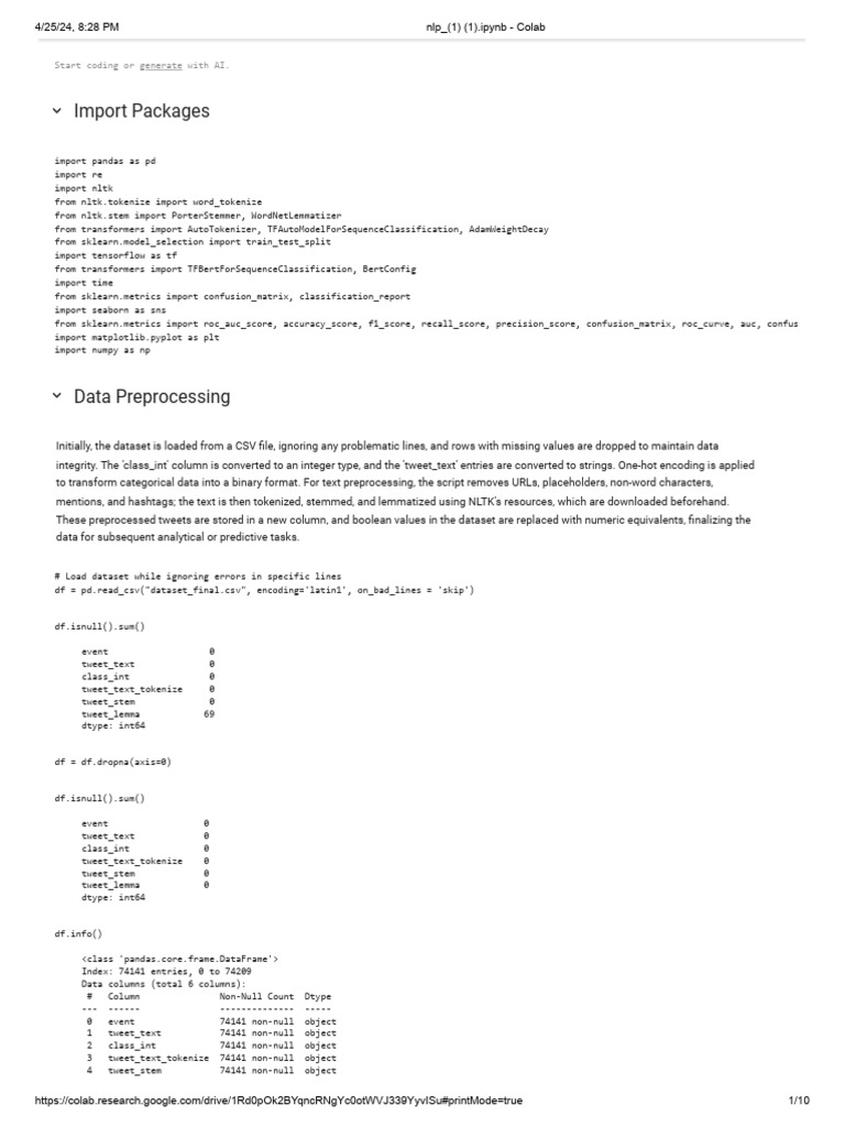 NLP - (1) (1) .Ipynb - Colab | Download Free PDF | Receiver Operating ... NLP - (1) (1) .Ipynb - Colab | Download Free PDF | Receiver Operating ...