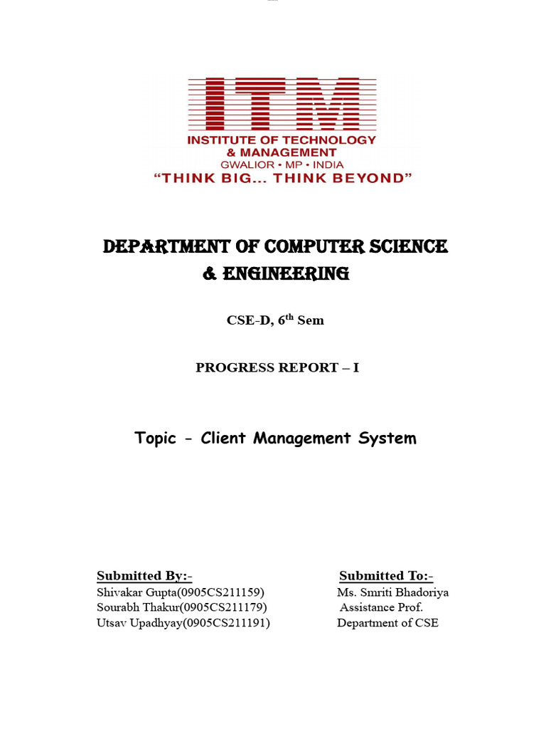 Client Management System | PDF | System | World Wide Web