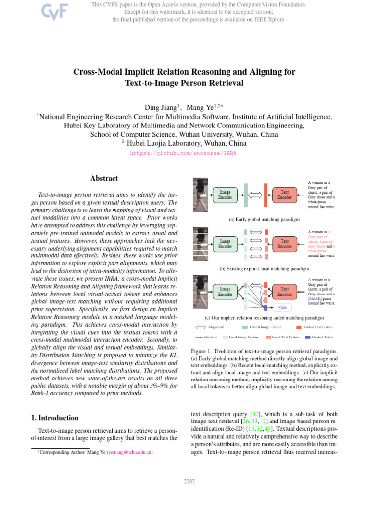 Jiang Cross-Modal Implicit Relation Reasoning and Aligning For Text-To-Image Person Retrieval ...