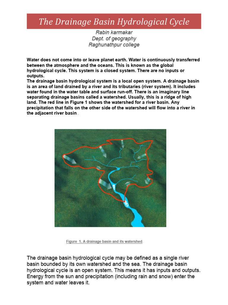 Drainage Basin As A Hydrological Unit | Download Free PDF | Drainage Basin | Water Cycle