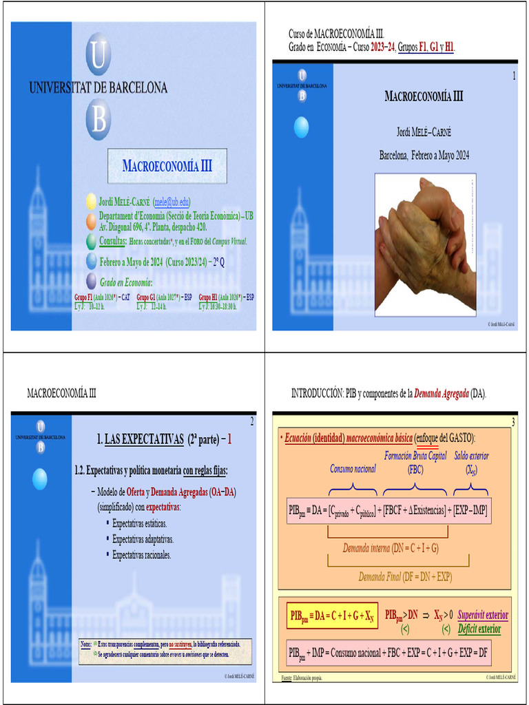 1.6 Macro III-2024-Campus-Conferencia-Tema 1 (2ª Parte) - 1 (OA-DA Expect.) | PDF | Tipo de ...