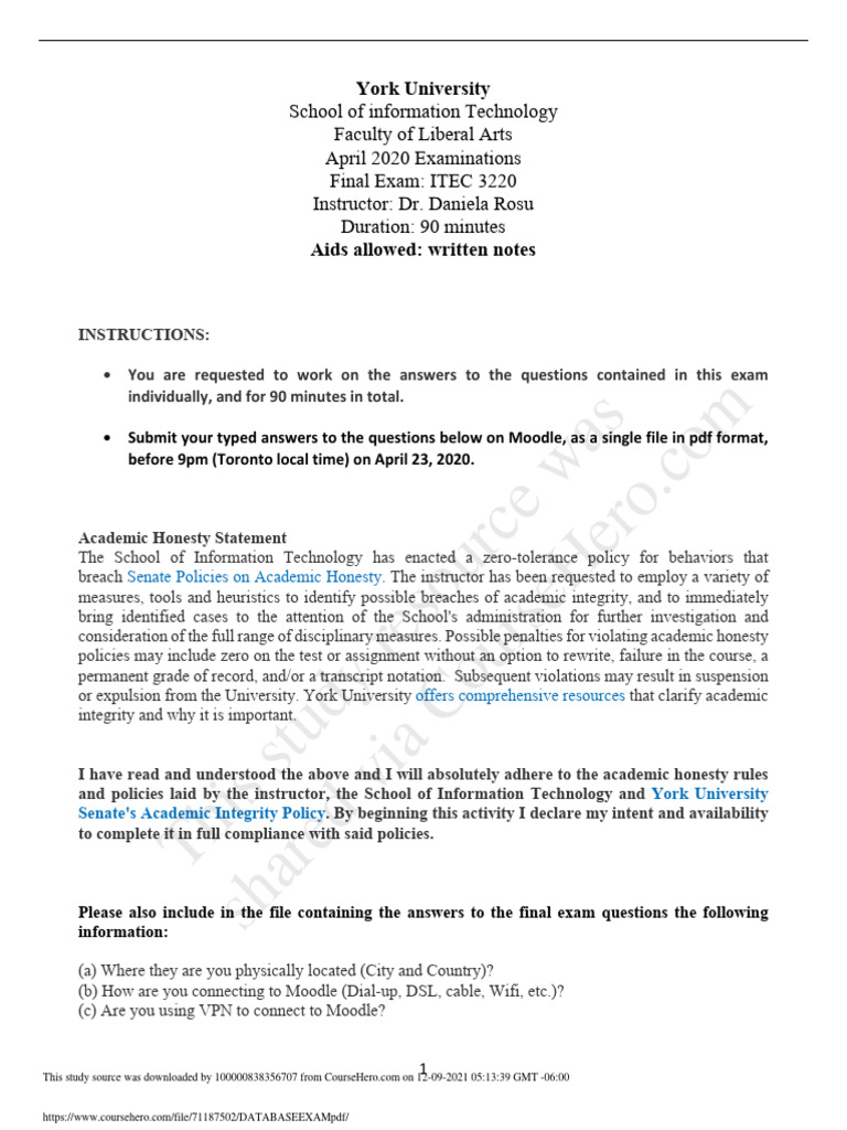 Databaseexam PDF | PDF | Databases | Information Retrieval