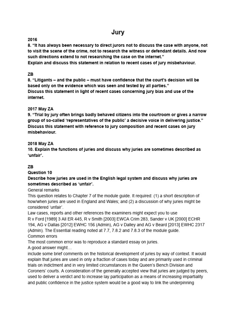 Jury | PDF | Jury Trial | Trials