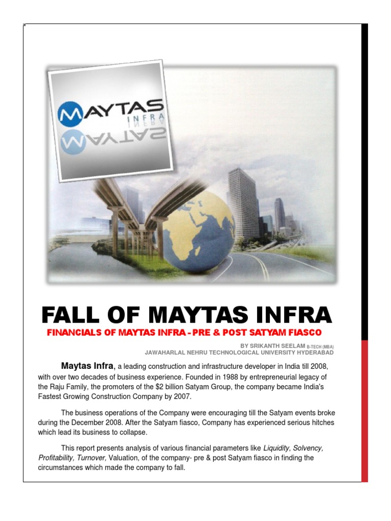 A Report On Financial Analysis of Maytas Infra by Srikanth Seelam | PDF ...