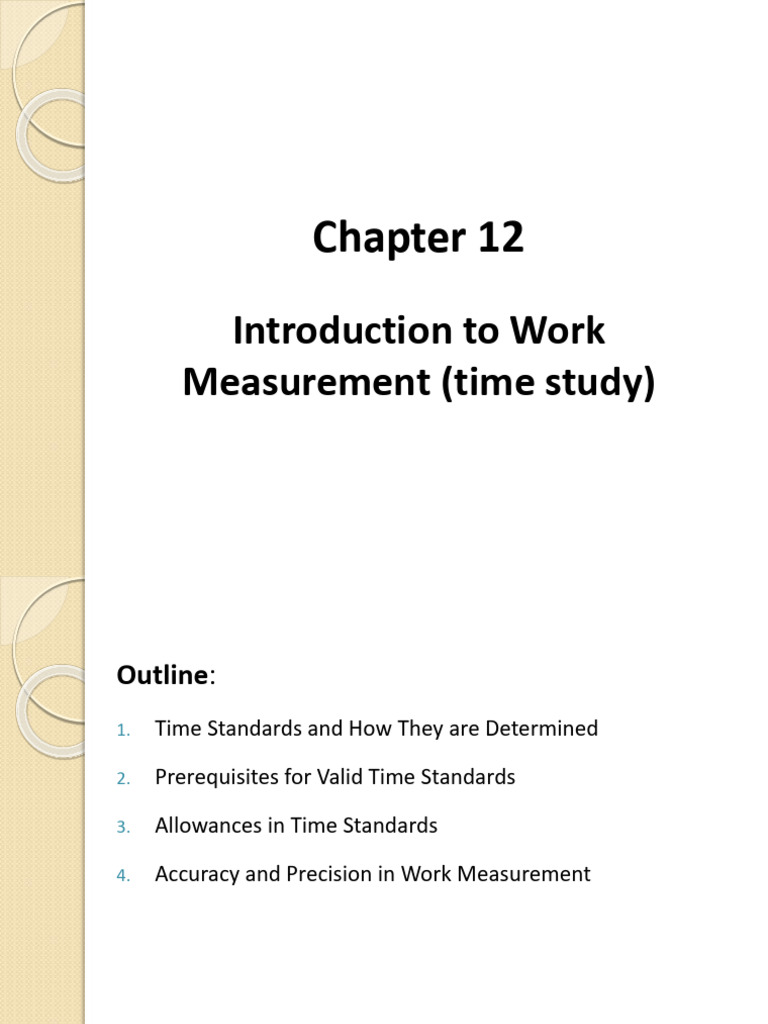 (V-Chapter12) Work Measurements | PDF | Accuracy And Precision | Confidence Interval
