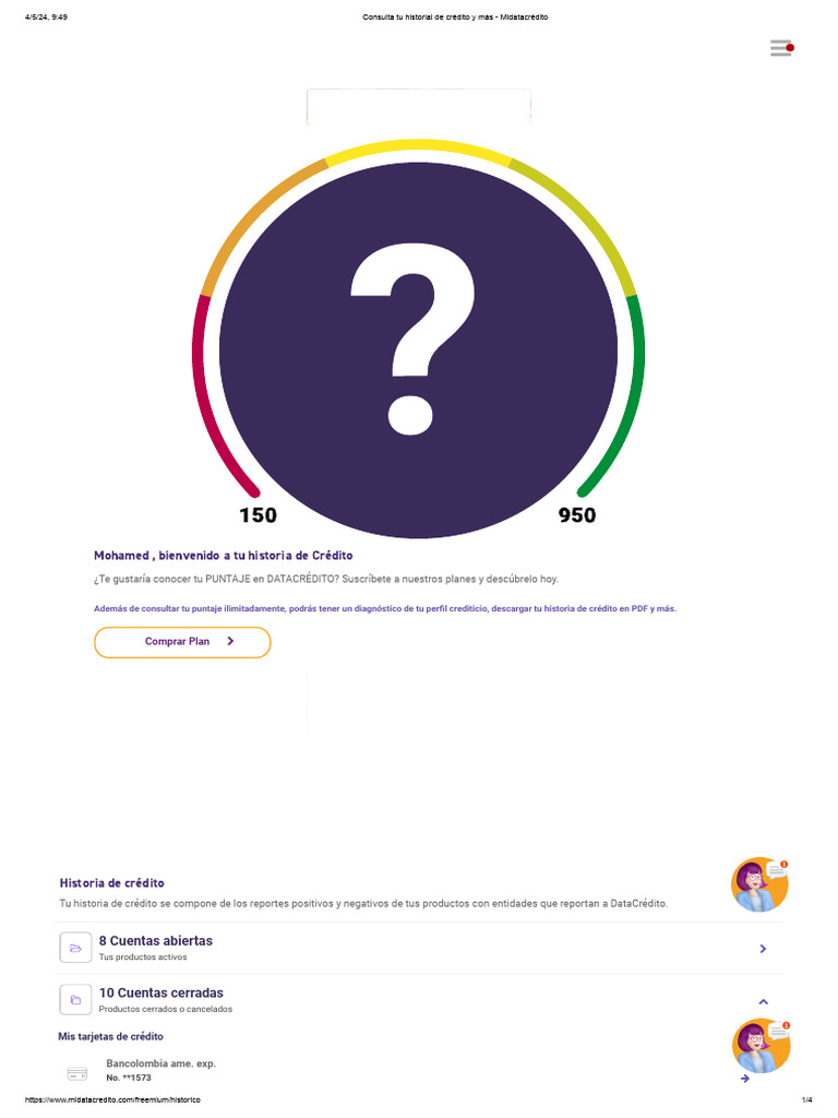Consulta Tu Historial de Crédito y Más - Midatacrédito | PDF