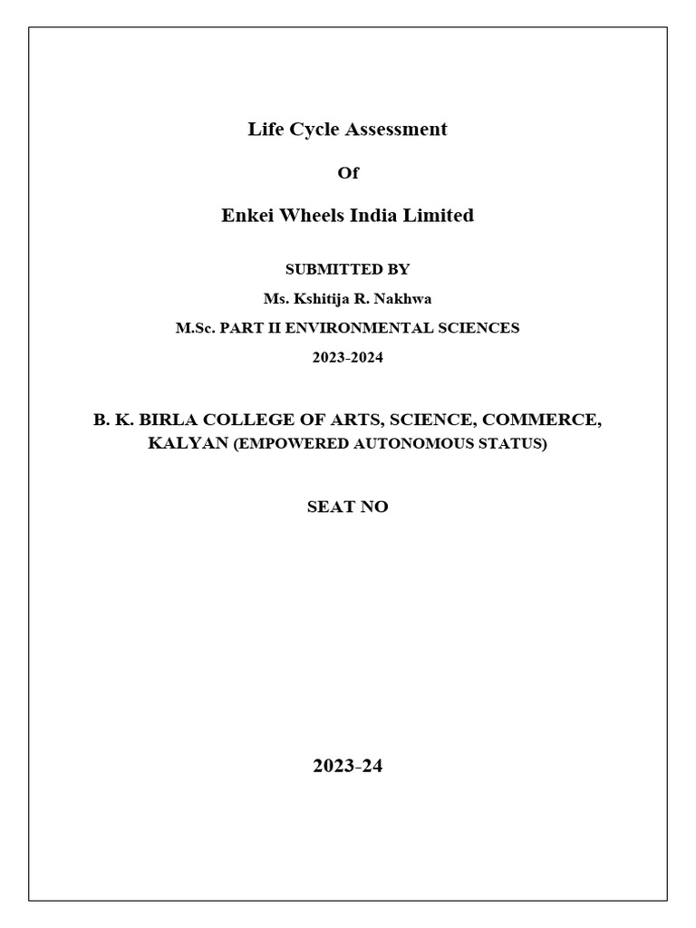 Lca Report | Download Free PDF | Life Cycle Assessment | Pulp (Paper)
