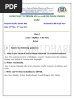 Grade 6 Moral, Social & Cultural Studies | PDF
