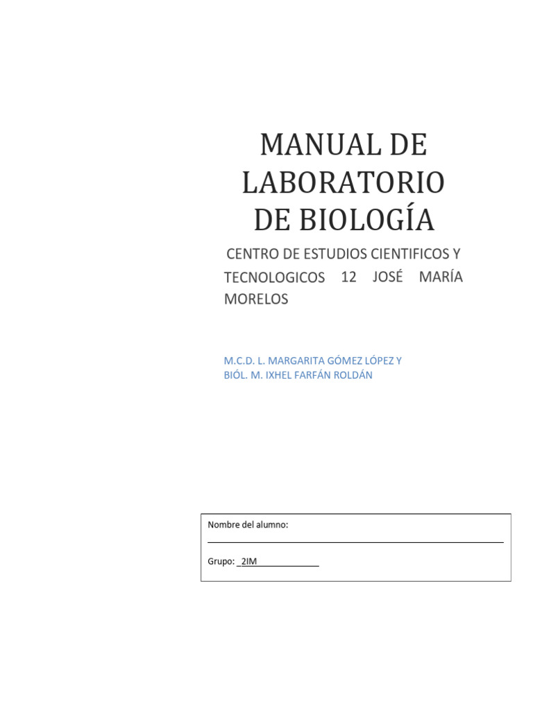 Manual de Laboratorio | PDF | Dominancia (Genética) | Biología Celular)