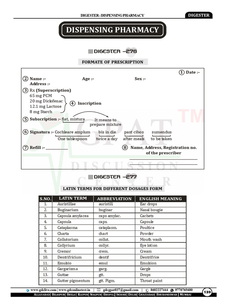 Dispensing Pharmacy | PDF | Gallon