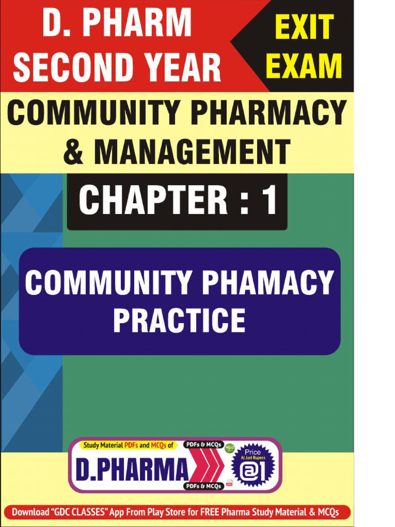 Chapter-1. Community Pharmacy Practice | PDF | Pharmacy | Pharmacist