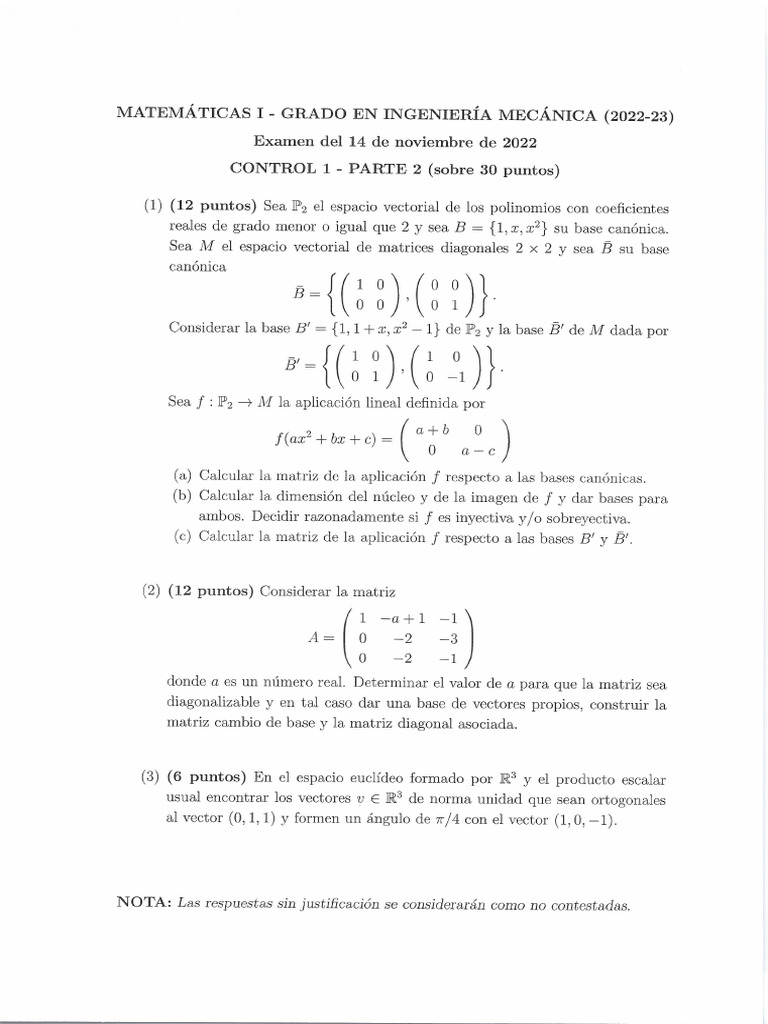 Soluciones Control noviembre 2022 Parte 2 | PDF