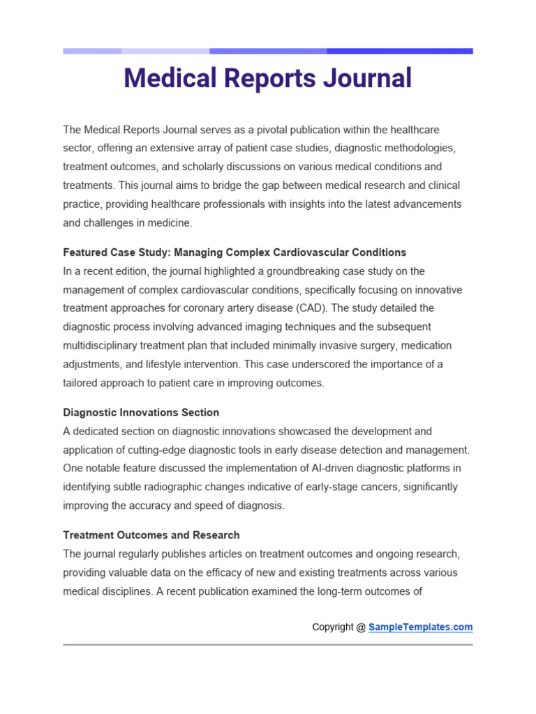 Insights from Medical Reports Journal | PDF | Medicine | Health Care