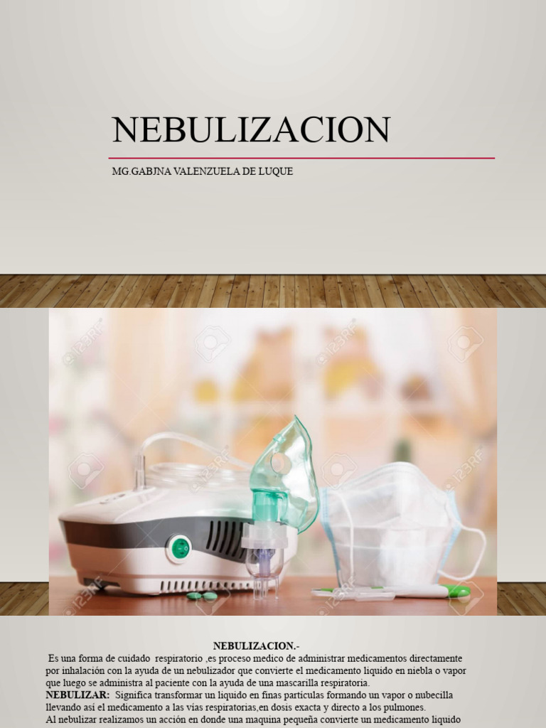 Procedimiento de Nebulización en Pacientes | PDF | Asma | Medicamentos ...